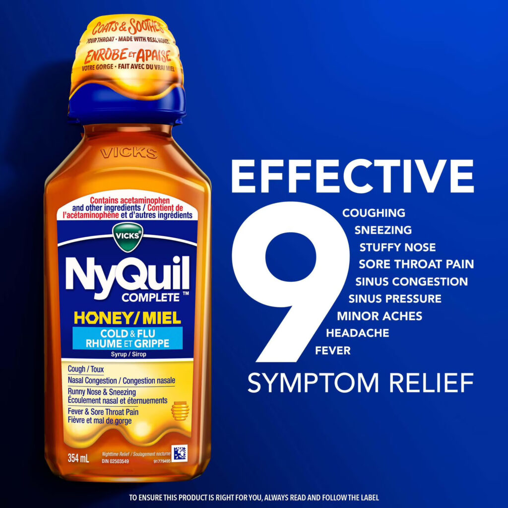 Vicks NyQuil Complete Honey Cold & Flu Liquid (354 mL) in pakistan ...